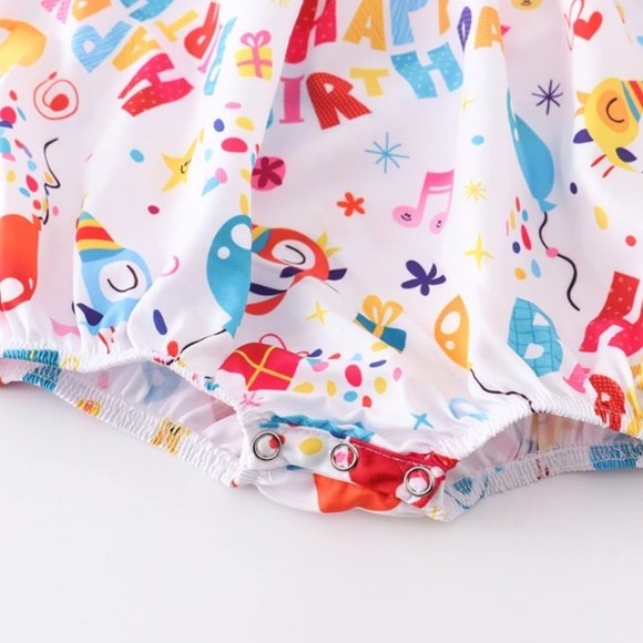 One Pieces | Boutique Birthday Smocked Baby Girls Bubble Romper Jumpsuit | Poshmark